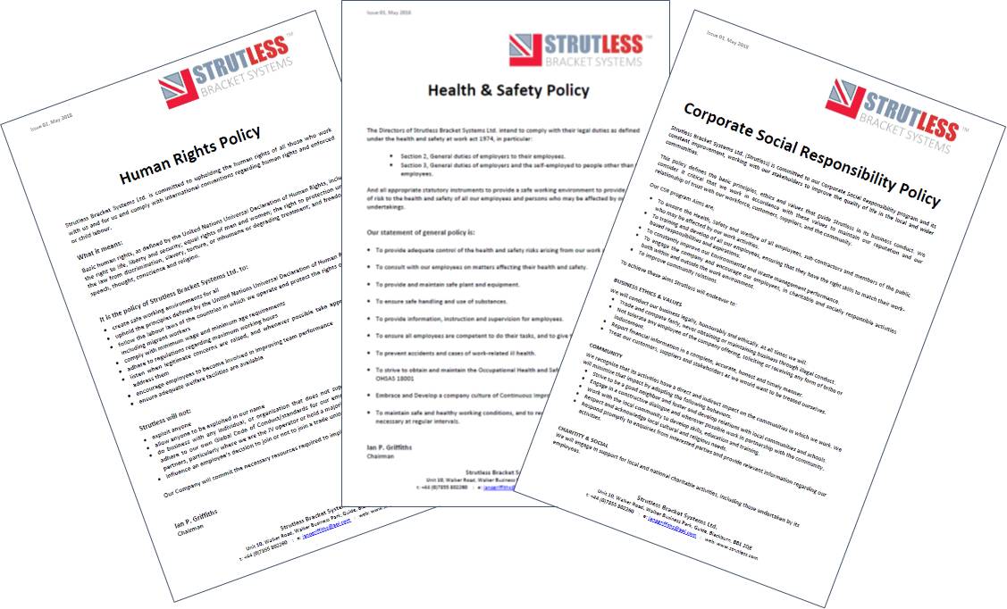 Company Policy Statements Strutless